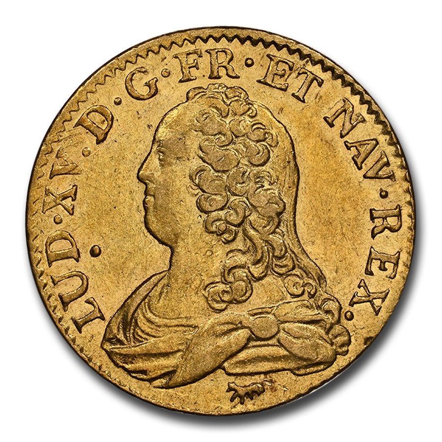 Buy 1729-A France Gold Louis d'Or Louis XV AU-58 NGC | APMEX