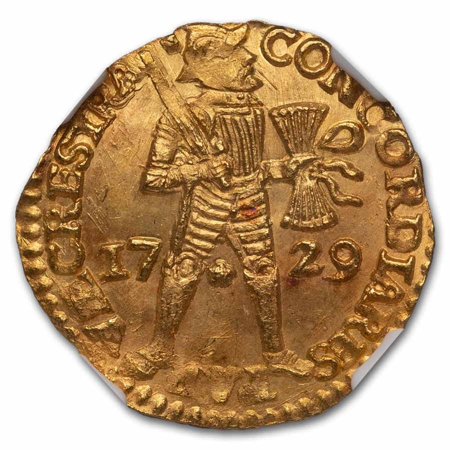 Buy 1729 Netherlands Utrecht Gold Ducat MS-64 NGC | APMEX