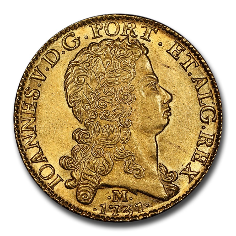 Buy 1731-M Brazil Gold 12800 Reis Joao V MS-63 PCGS | APMEX