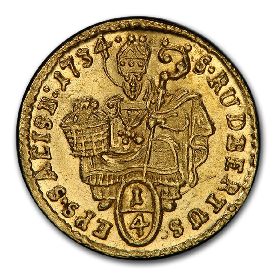 Buy 1734 Austrian States Salzburg Gold 1/4 Ducat MS-66 PCGS | APMEX