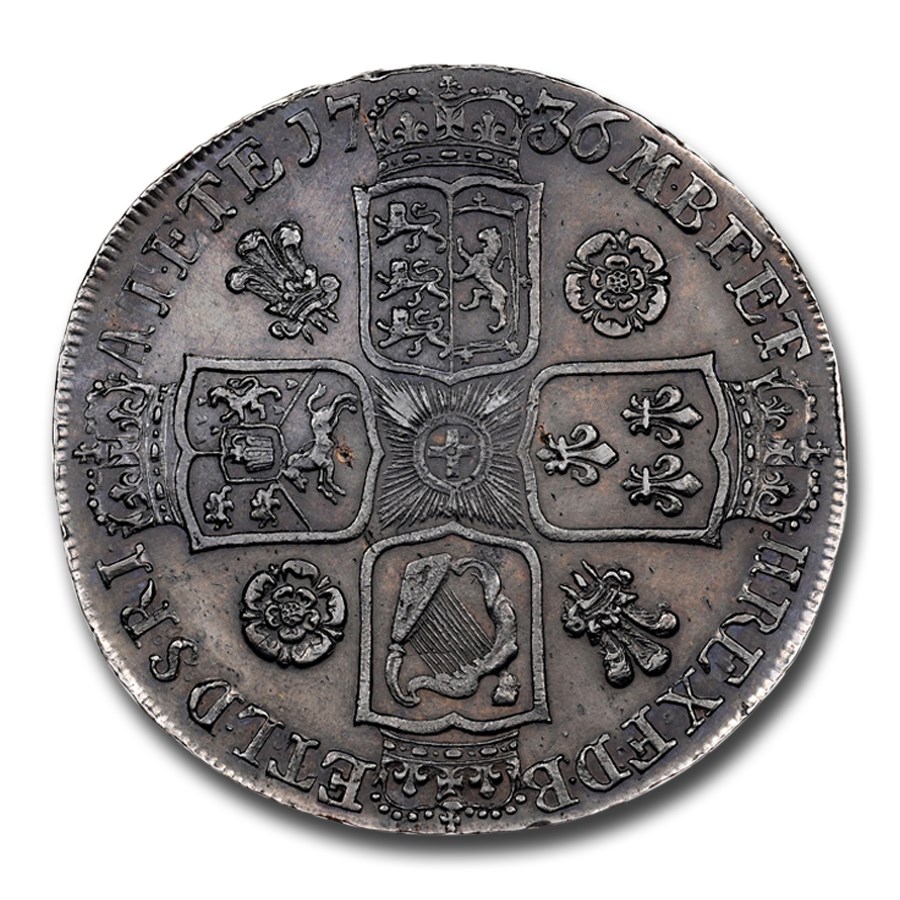 Buy 1736 Great Britain Silver Crown George II AU-58 NGC | APMEX