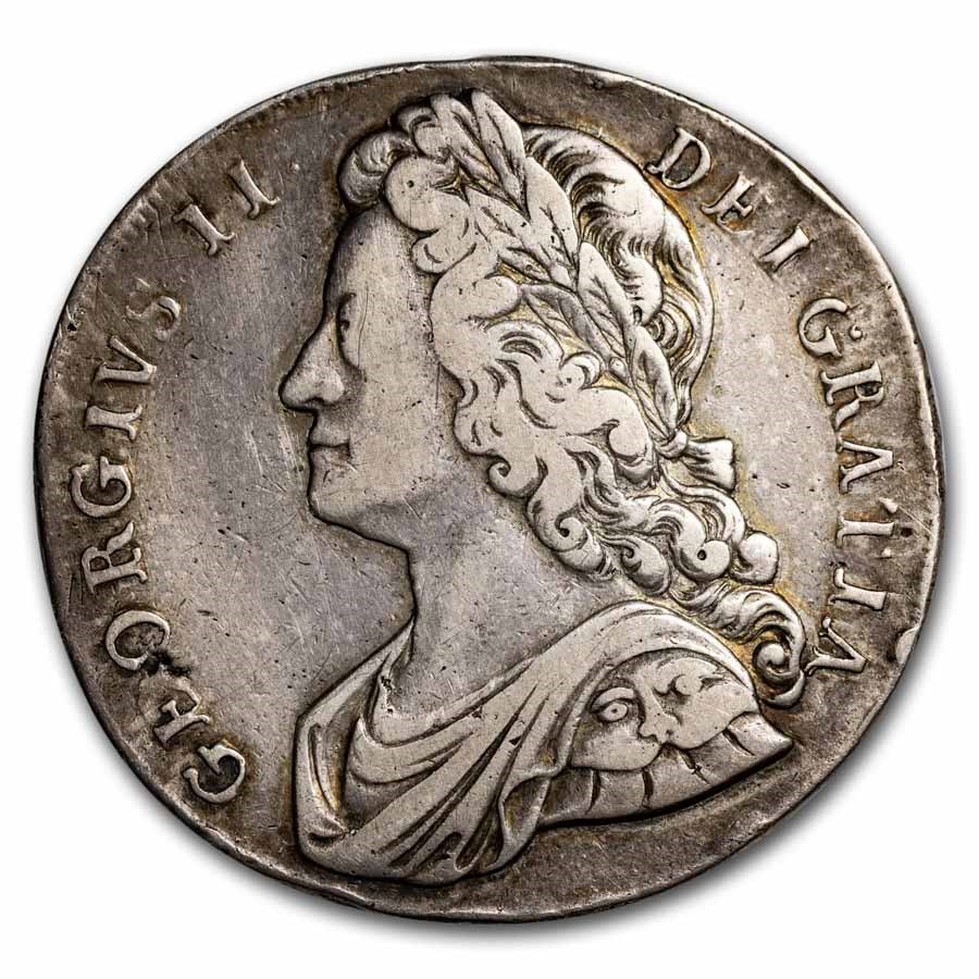 1736 Great Britain Silver Crown George II VF