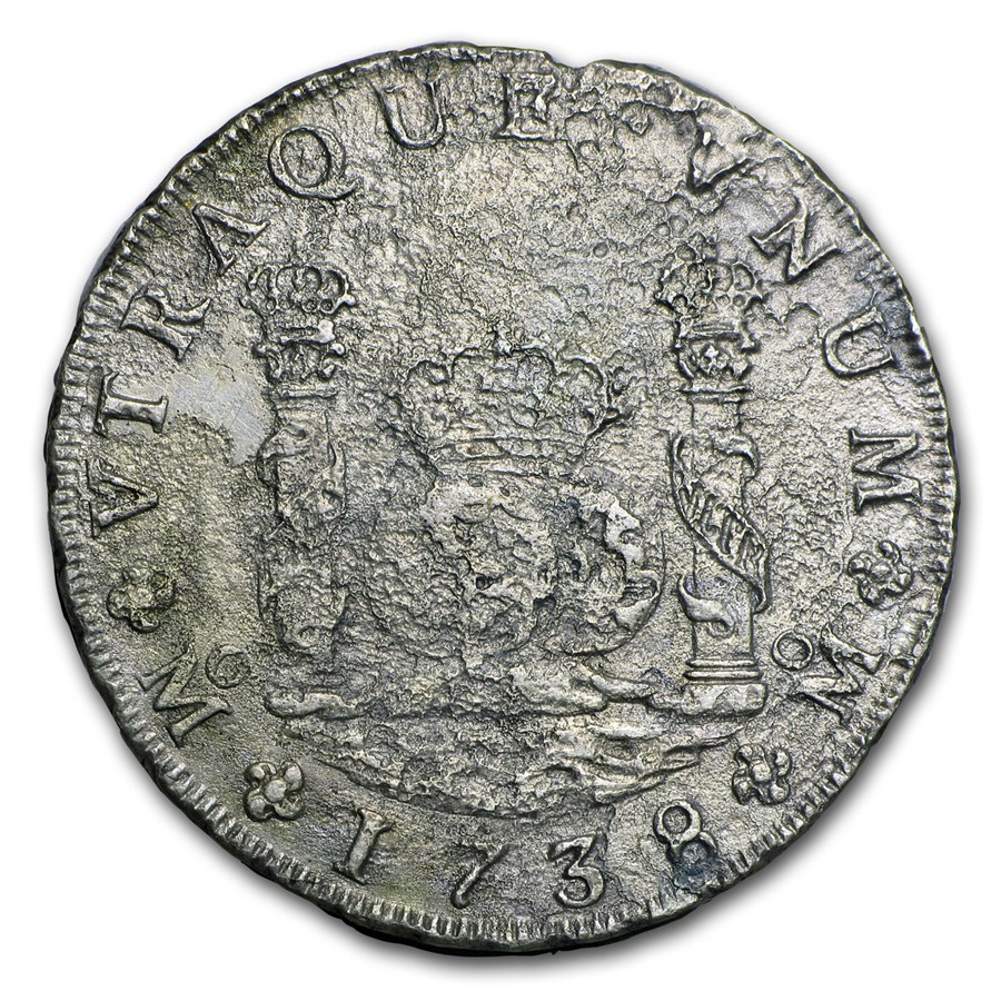 Buy 1738 Mo-MF Mexico Silver 8 Reales Pillar Dollar | APMEX