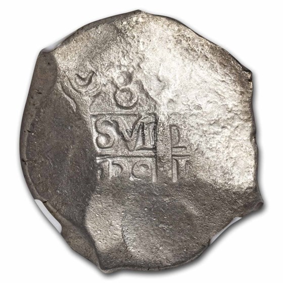 1739-L Peru Silver 8 Reales Cob Unc Details NGC (Sea Salvaged)