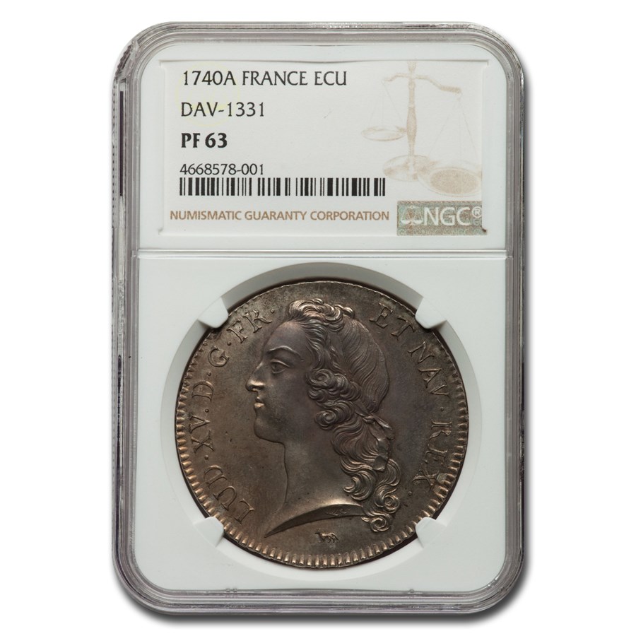 Buy 1740-A France Silver ECU Louis XV PF-63 NGC | APMEX