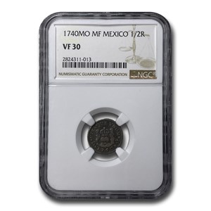 Buy 1740-Mo Mexico Silver 1/2 Real VF-30 NGC | APMEX