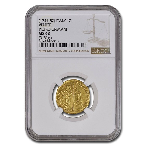 Buy 1741-1752 Italy Venice Gold Zecchino MS-62 NGC | APMEX