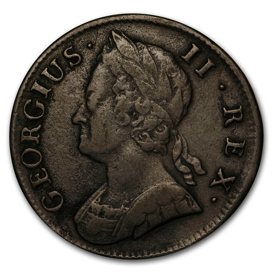 Buy 1743 England Halfpenny George II XF | APMEX