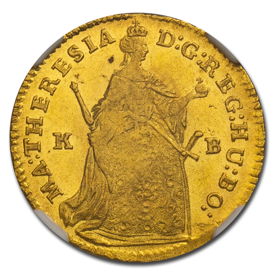 Buy 1743-K-B Hungary Gold Ducat Maria Theresia MS-64+ NGC | APMEX