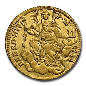 Buy 1744 Papal Gold Zecchino Benedict XIV MS-64 | APMEX