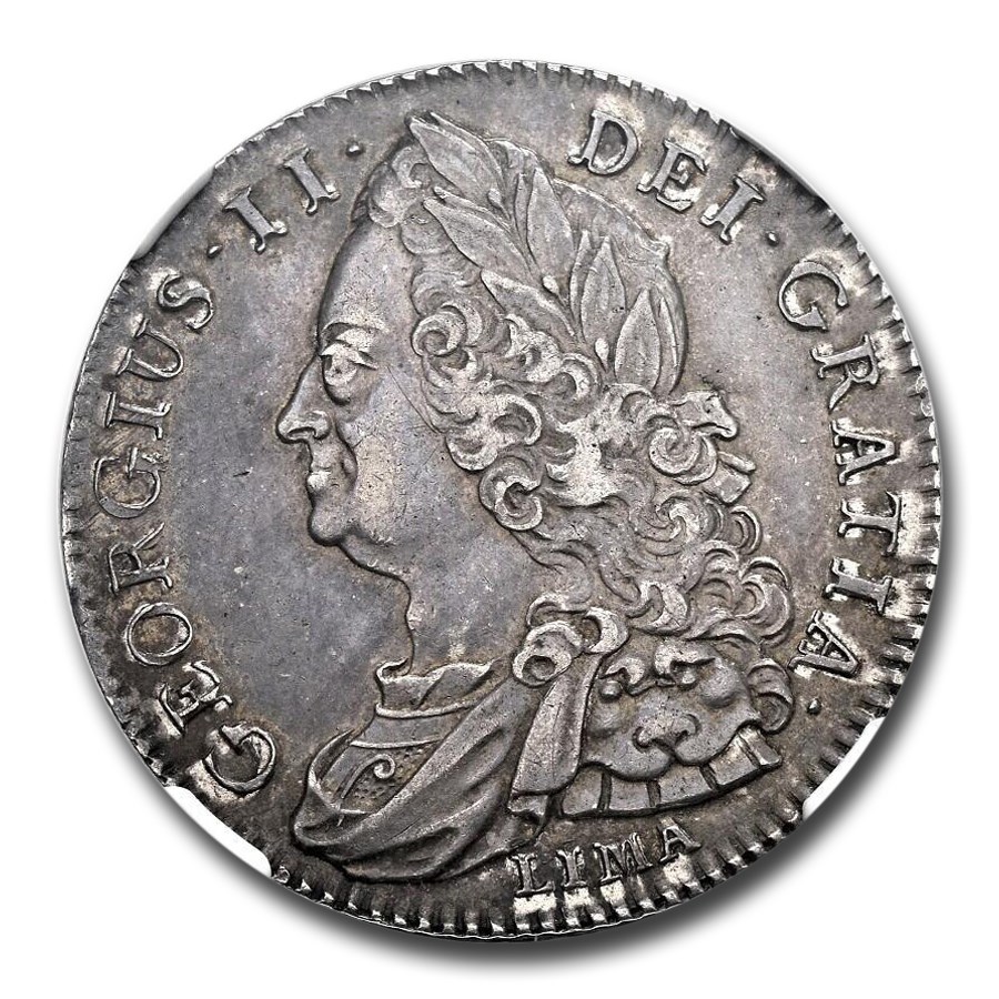 Buy 1745-LIMA Great Britain Silver Halfcrown George II AU-55 NGC | APMEX