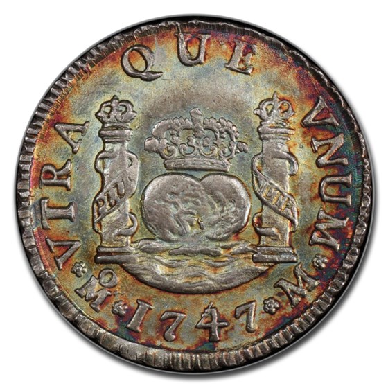 Buy 1747- Mo M Mexico Silver 2 Reales Ferdinand VI MS-65+ PCGS | APMEX