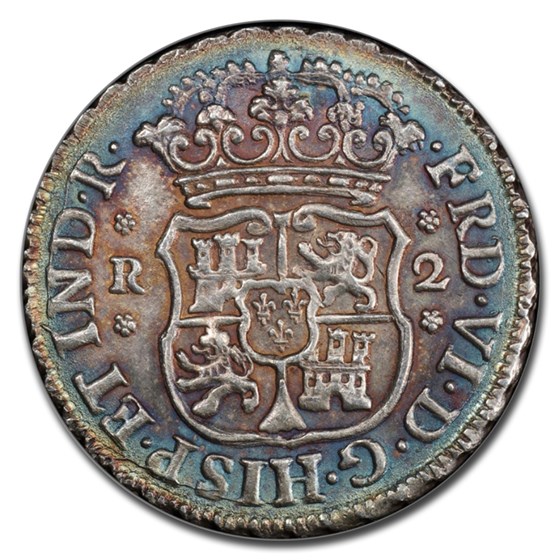 Buy 1747- Mo M Mexico Silver 2 Reales Ferdinand VI MS-65+ PCGS | APMEX