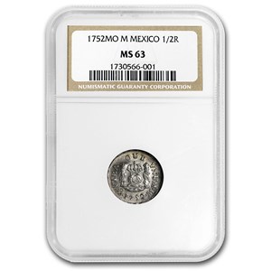 Buy 1752 Mo-M Mexico 1/2 Real MS-63 NGC | APMEX