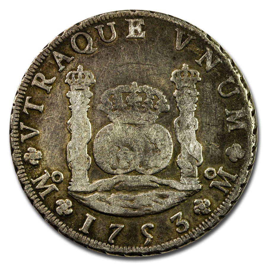 Buy 1753 Mo MF Mexico 8 Reales Ferdinand VI VF | APMEX