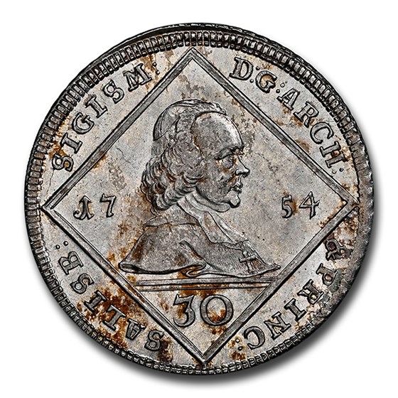Buy 1754 Austria Salzburg Silver 30 Kreuzer Sigmund III MS-65 NGC | APMEX
