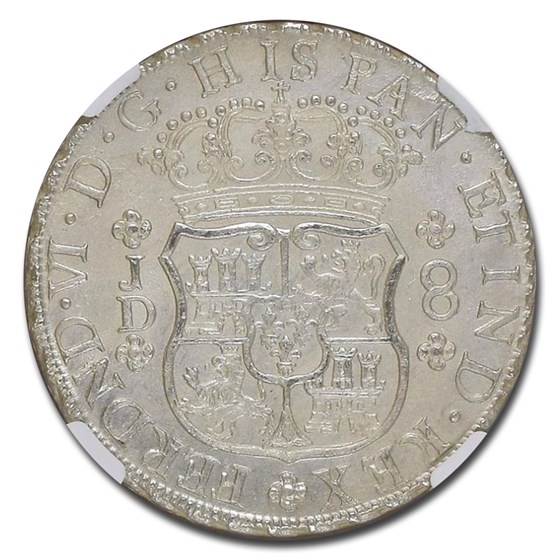 Buy 1754-LM Peru Silver 8 Reales MS-62 NGC | APMEX