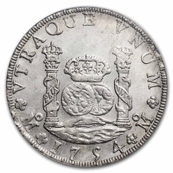 Buy 1754 Mo MEX Silver 8 Reales Ferdinand VI MS-62 | APMEX