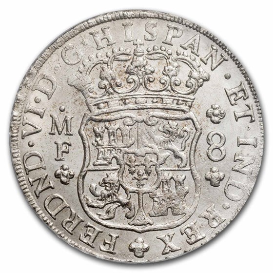 Buy 1754 Mo MEX Silver 8 Reales Ferdinand VI MS-62 | APMEX