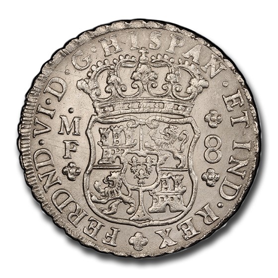 Buy 1754 Mo MEX Silver 8 Reales Ferdinand VI MS-62 | APMEX