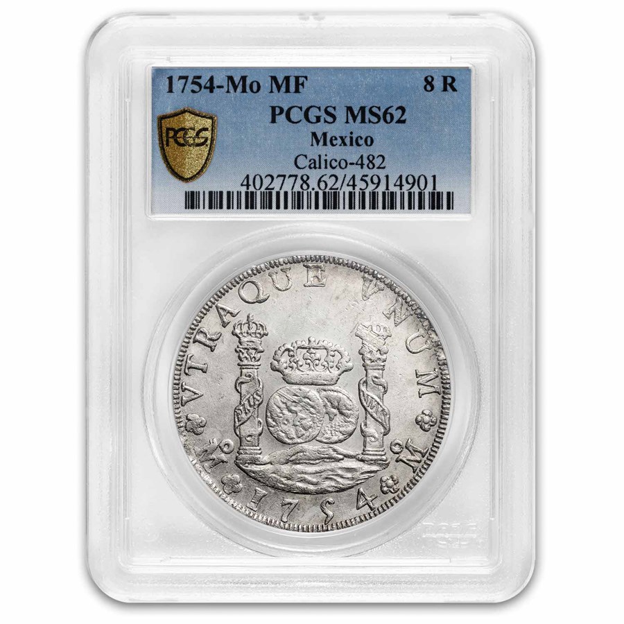Buy 1754 Mo MEX Silver 8 Reales Ferdinand VI MS-62 | APMEX