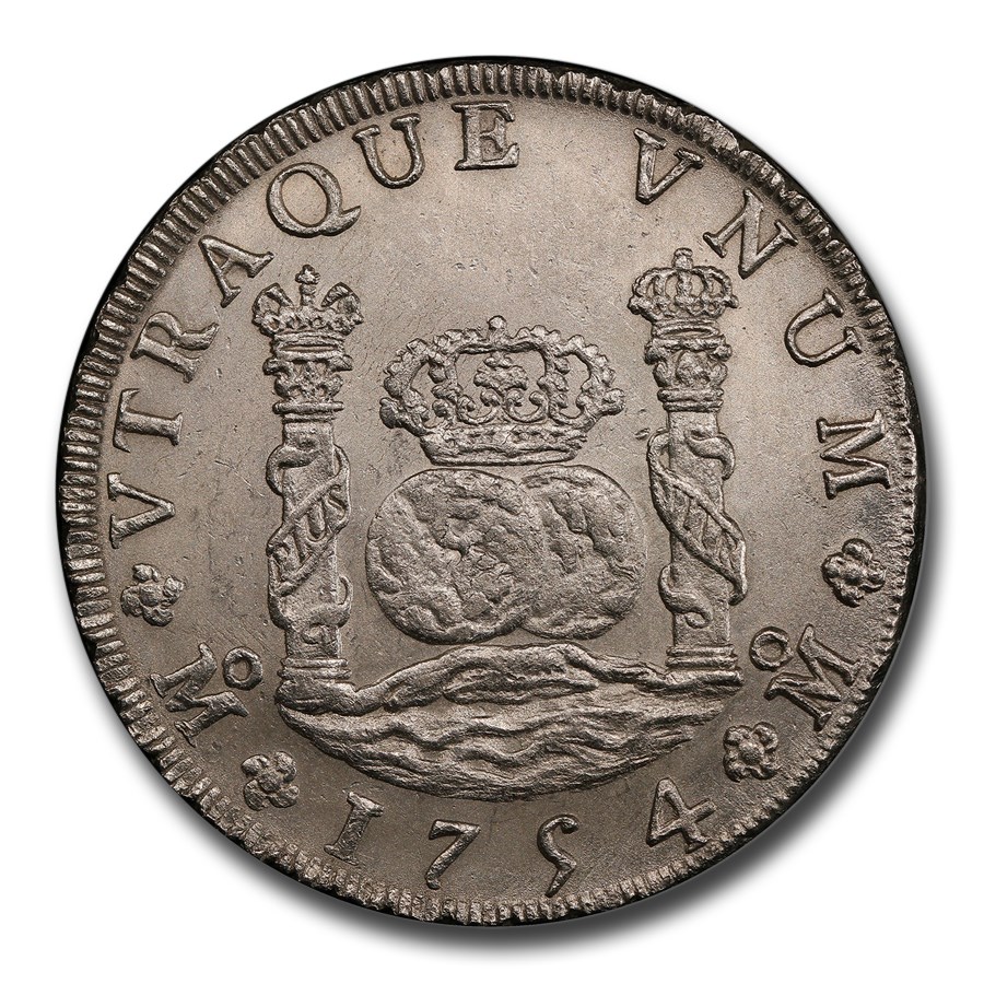 Buy 1754-Mo Mexico Silver 8 Reales Ferdinand VI MS-63 PCGS | APMEX