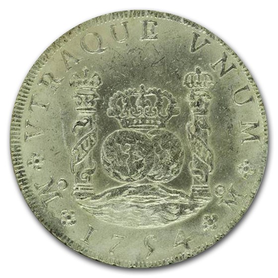 Buy 1754 Mo-MM Mexico Silver 8 Reales MS-61 NGC | APMEX