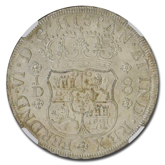 Buy 1755 LM-JD Peru Silver 8 Reales MS-62 NGC | APMEX