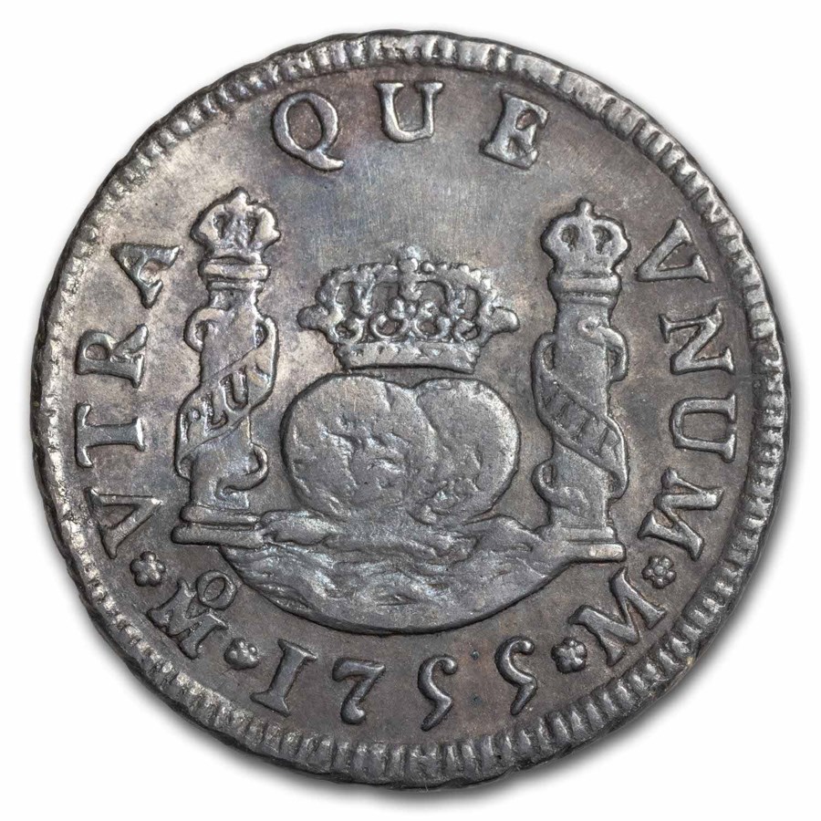 1755-Mo M Mexico 2 Reales Ferdinand VI XF