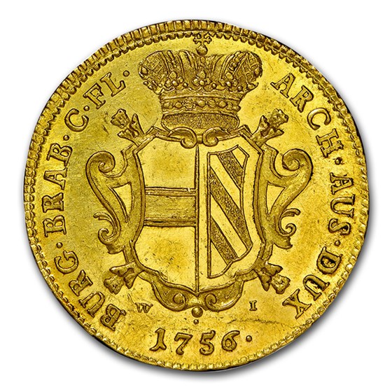 Buy 1756 Austrian Netherlands Gold 2 Souverain D'or MS-61 NGC | APMEX