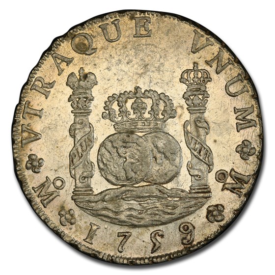 Buy 1759-Mo Mexico Silver 8 Reales Pillar Dollar MS-61 PCGS | APMEX