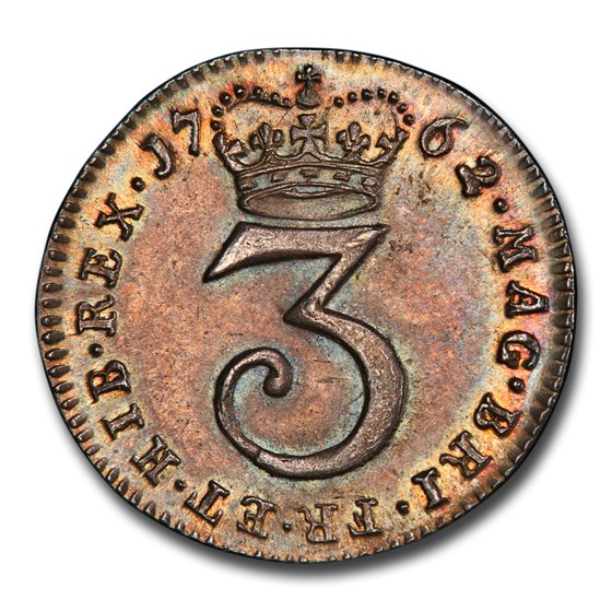 Buy 1762 Great Britain AR Threepence George III MS-64+ PCGS | APMEX