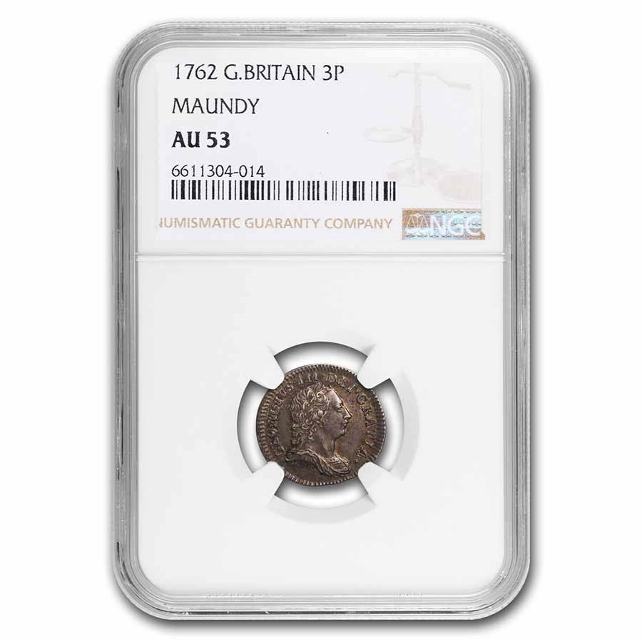Buy 1762 Great Britain Silver 3 Pence George III AU-53 NGC | APMEX
