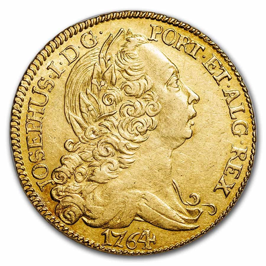 Buy 1764-R Brazil Gold 6400 Reis Jose I AU | APMEX