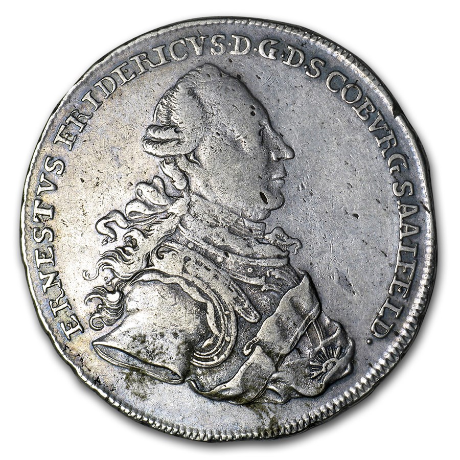 Buy 1765 German States Saxe-Coburg-Saalfeld One Silver Thaler VF | APMEX