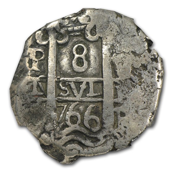 Buy 1766 Bolivia Silver Cob 8 Reales VF-25 NGC | APMEX