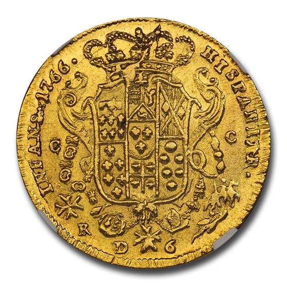 Buy 1766 Italy Naples Gold 6 Ducati Ferdinando IV MS-64+ NGC | APMEX