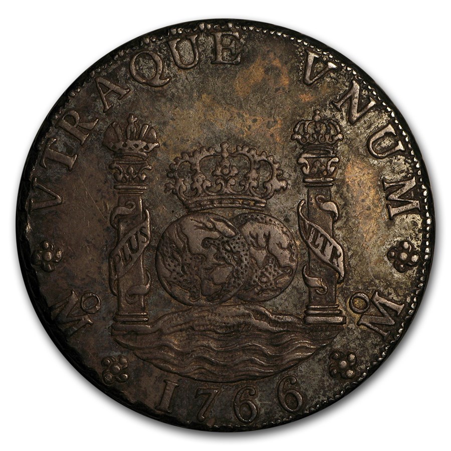 Buy 1766-Mo MM Mexico Silver 8 Reales Pillar Dollar XF | APMEX