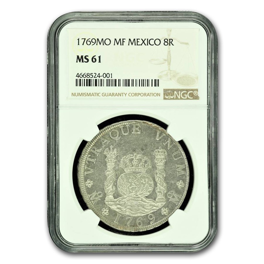 Buy 1769-Mo MF 8 Reales Mexico MS-61 NGC | APMEX