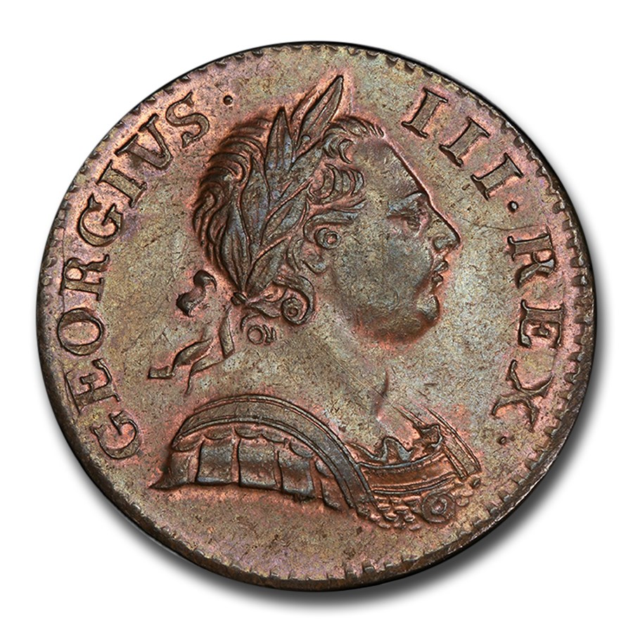 Buy 1770 Great Britain Half Penny George III MS-64 PCGS (Brown) | APMEX