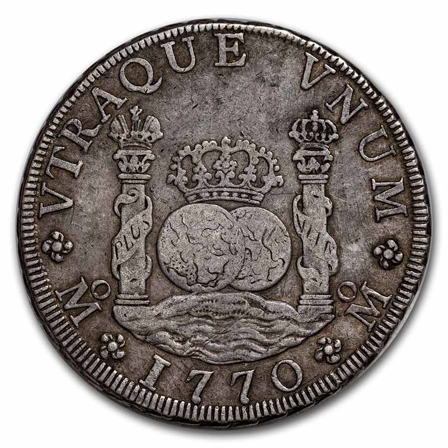 Buy 1770 Mo-MF Mexico Silver 8 Reales Charles III XF | APMEX