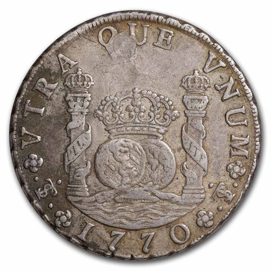 Buy 1770-PTS Bolivia Silver 8 Reales Pillar Dollar Charles III XF | APMEX