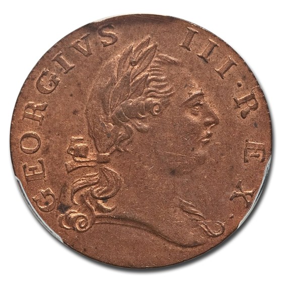 Buy 1773 Virginia Half Penny MS-63 PCGS (No Period, Red/Brown) | APMEX