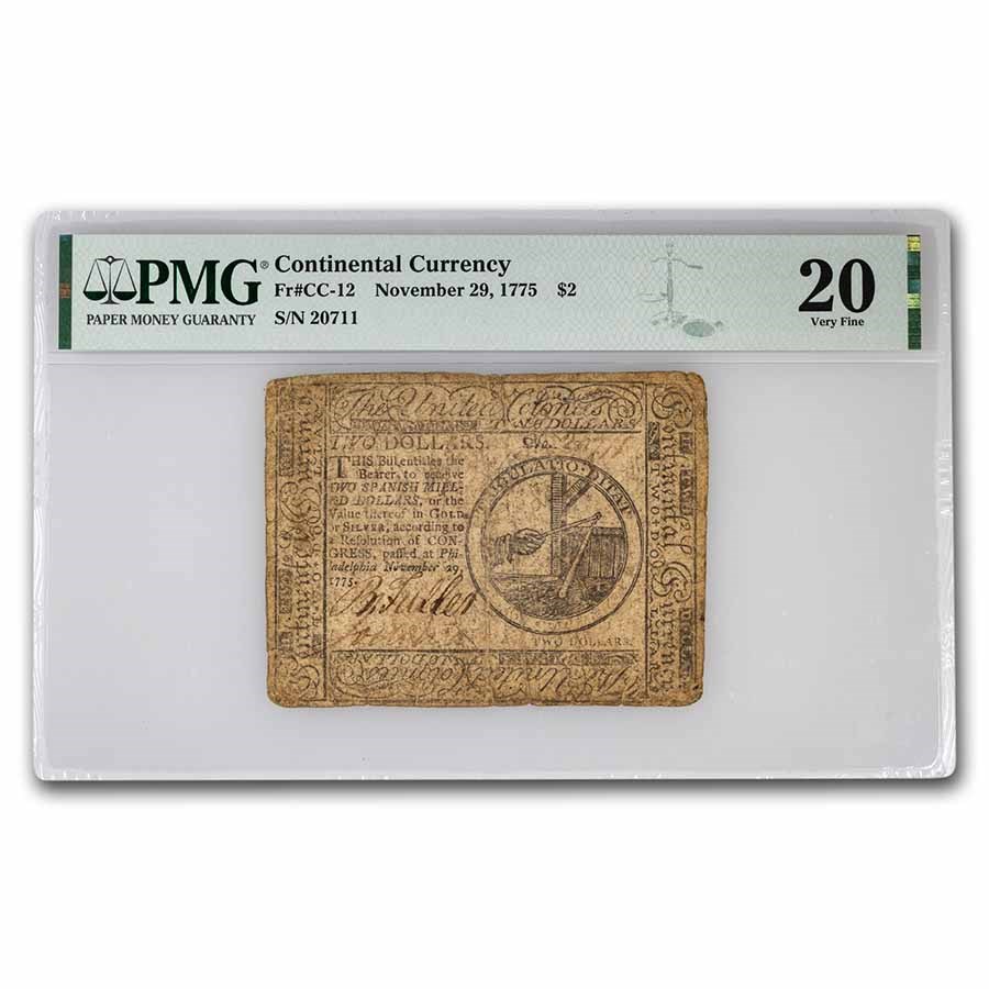 Buy 1775 $2 Continental Curr. 11/29/75 VF-25 PMG (Fr#CC-12) | APMEX