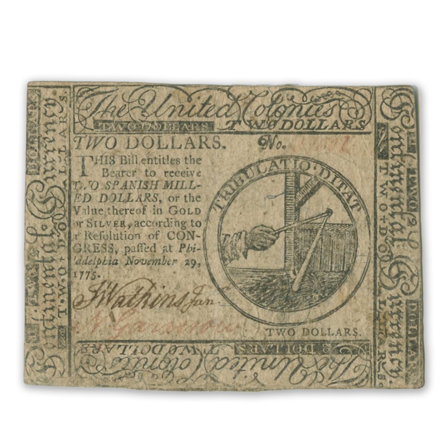 Buy 1775 $2 Continental Currency 11/29/75 VF+ | APMEX