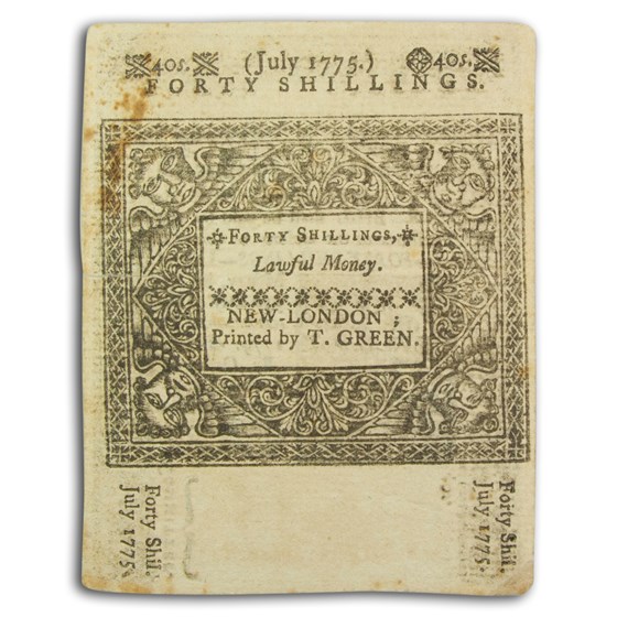 Buy 1775 40 Shillings Connecticut Currency 7/1/75 XF | APMEX