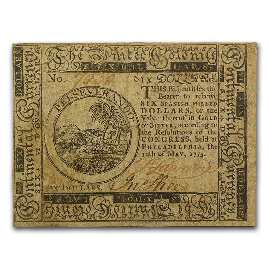 Buy 1775 $6 Continental Currency 5/10/75 VF | APMEX