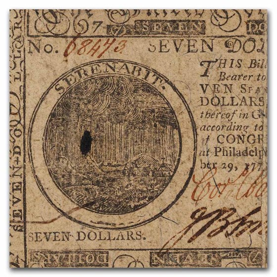 Buy 1775 $7 Continental Currency 11/29/75 VF-25 PCGS (Fr#CC-17) | APMEX