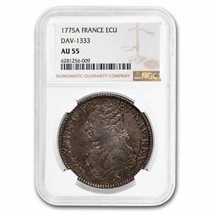 Buy 1775-A France Silver Ecu AU-55 NGC (Dav-1333) | APMEX