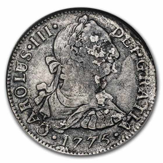 Buy 1775 Mexico Silver 2 Reales El Cazador Shipwreck Genuine NGC | APMEX